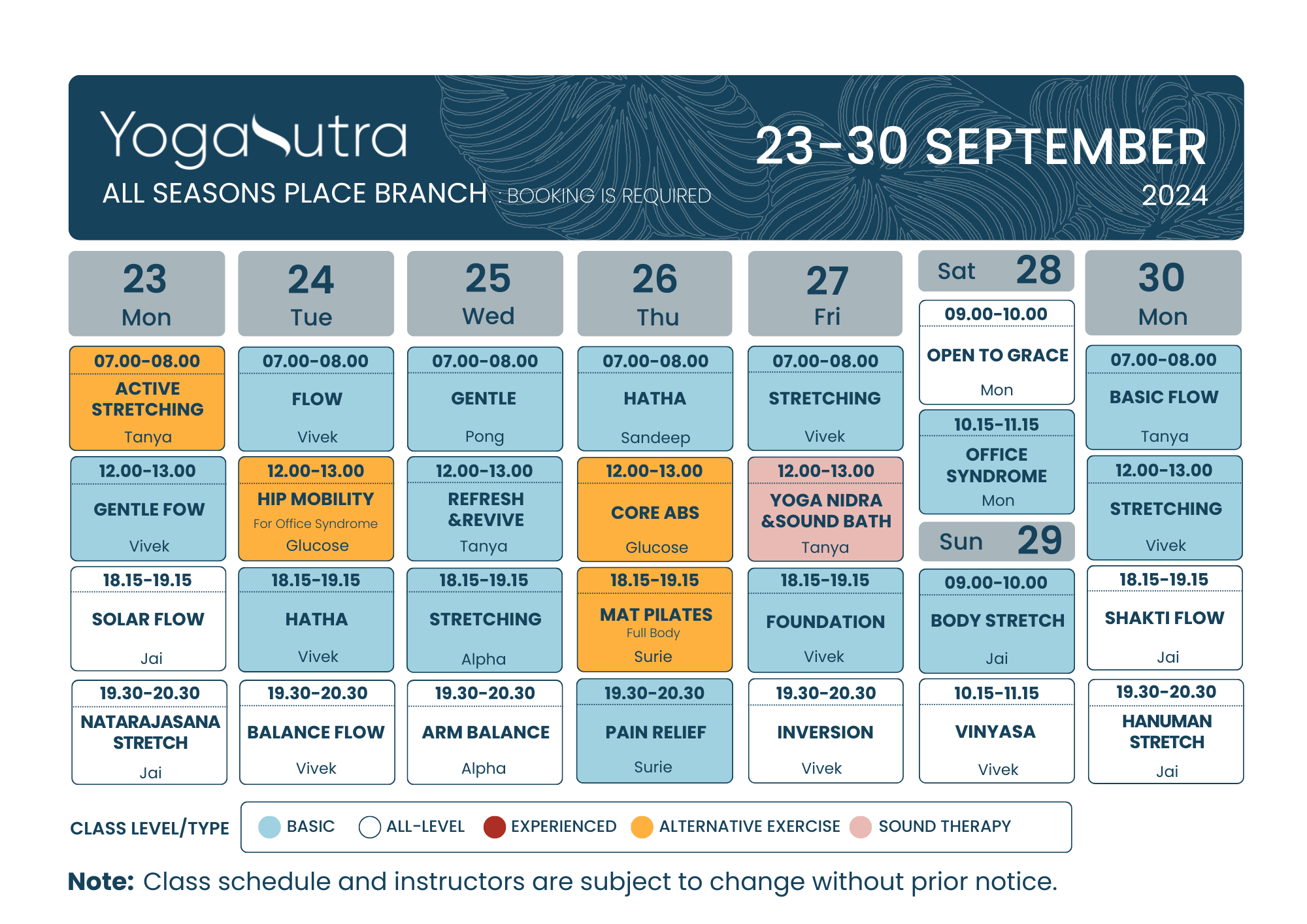 Classes YogaSutra
